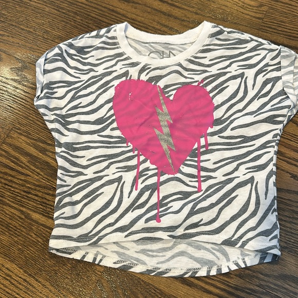 Chaser | Shirts & Tops | Chaser Girls Cotton Tee Shirt With Heart ...